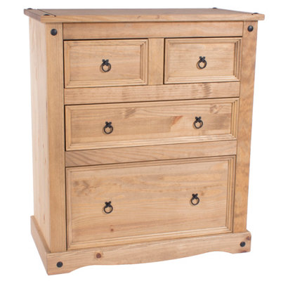 Core Products Premium Corona 2+2 Drawer Chest of Drawers - Antique ...
