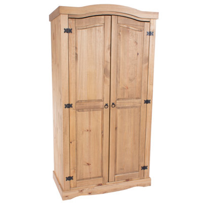 Core Products Premium Corona 2 Door Wardrobe - Antique Waxed Pine ...