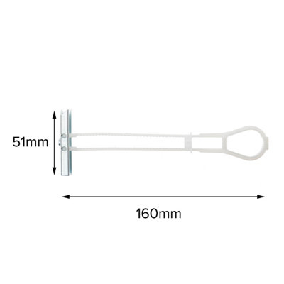 Corefix Strap Cavity Wall Fixing. 8pk with M5x40mm screws