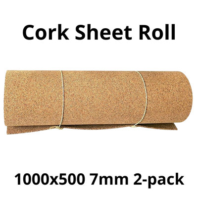 Cork Sheet Roll - 1000x500mm - 3mm - UK Brand - Natural Cork for Decor ...