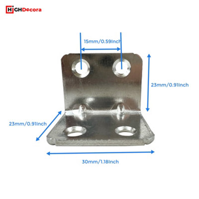 Corner Angle L Shape Brace and L Metal Chrome Brackets for Wood ...