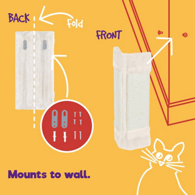 CORNER CAT SCRATCH POST - BEIGE