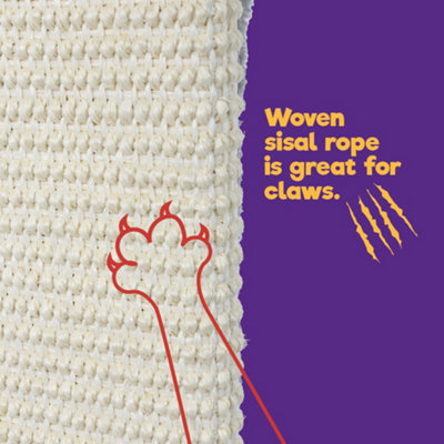 CORNER CAT SCRATCH POST - BEIGE