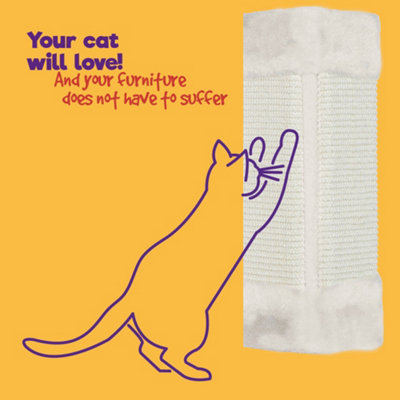 CORNER CAT SCRATCH POST - BEIGE