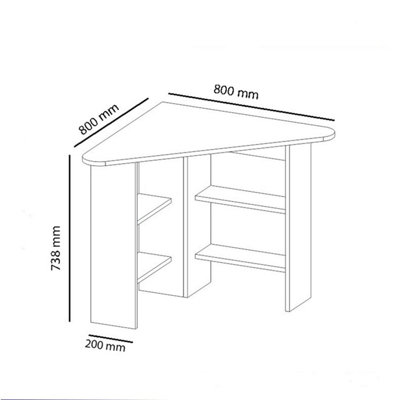Corner Computer Desk White Colour