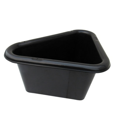 Corner Manger Horse Feeder 45L - Black (Trough Stable Feed Bucket ...