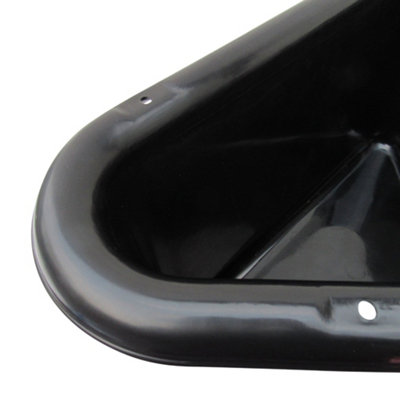 Corner Manger Horse Feeder 45L - Black (Trough Stable Feed Bucket ...