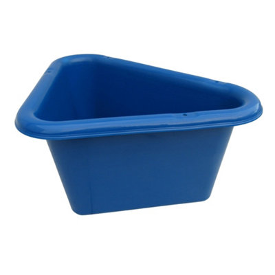 Corner Manger Horse Feeder with Mounting Bracket 45L - Blue (Trough ...