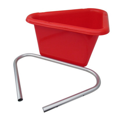CORNER MANGER HORSE FEEDER WITH MOUNTING BRACKET 45L - RED (TROUGH ...