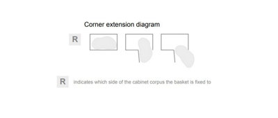 Corner Optima - pull out 800mm unit kidney corner basket - SOFT CLOSE ...