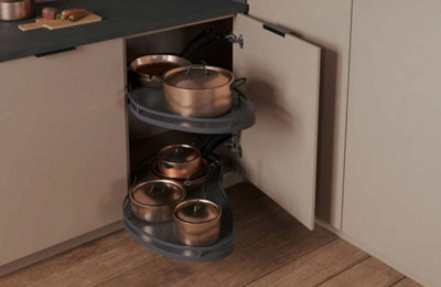 Corner Optima - pull out 800mm unit kidney corner basket - SOFT CLOSE ...