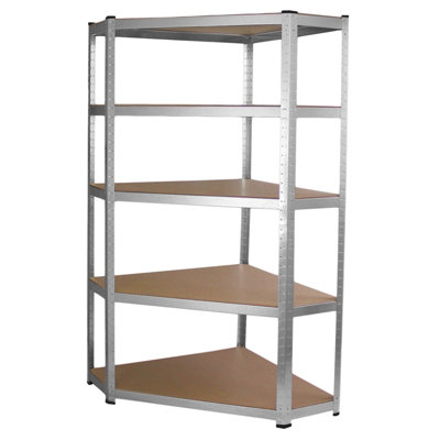 Corner Racking Garage Galvanised Shelving / 900mm x 300mm x 1800mm ...
