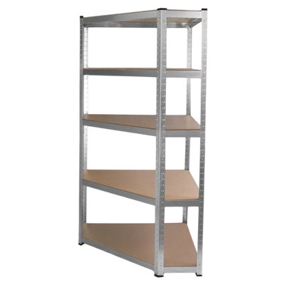 Corner Racking Garage Galvanised Shelving / 900mm x 300mm x 1800mm ...