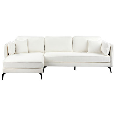 Corner Sofa 3 Seater ALTAN Boucle Off-White Right Hand
