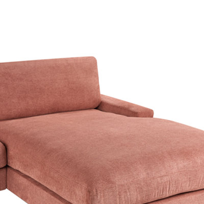 Corner Sofa 3 Seater MALOY Fabric Red Left Hand