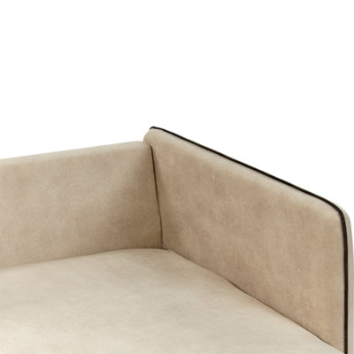 Corner Sofa ALTAN Velvet Beige Left Hand