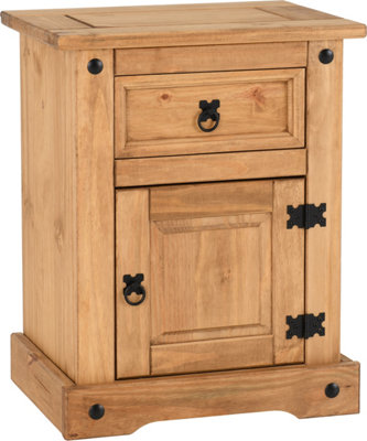 Corona 1 Drawer Bedside Cabinet
