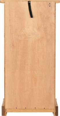 Corona 5 Drawer Narrow Chest of Drawers Distressed Waxed Pine Metal Handles