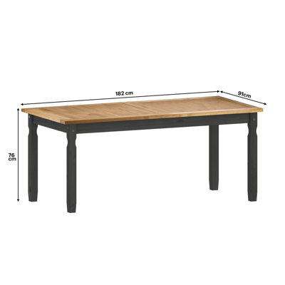 Corona Charcoal 6'0" Dining Table
