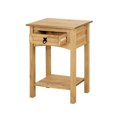 Corona Console Table 1 Drawer Mexican Solid Pine Hall End