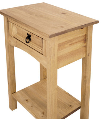 Corona Console Table 1 Drawer Mexican Solid Pine Hall End