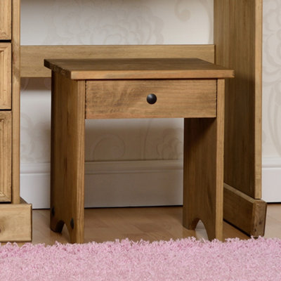 Buy Corona Dressing Table Stool in Distressed Wax Pine | DIY at B&Q