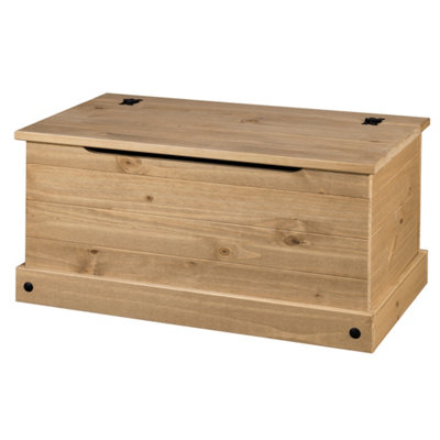 Corona Ottoman Bedding Box Toy Chest Mexican Solid Pine