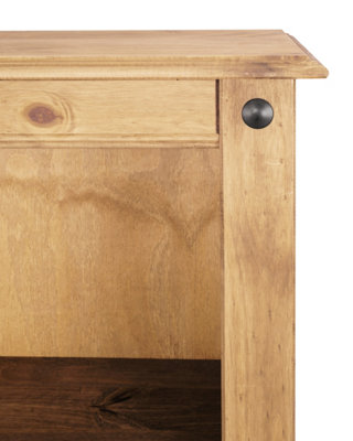 Corona Small Pine Bookcase 3 Book Shelves Mexican Solid Wood