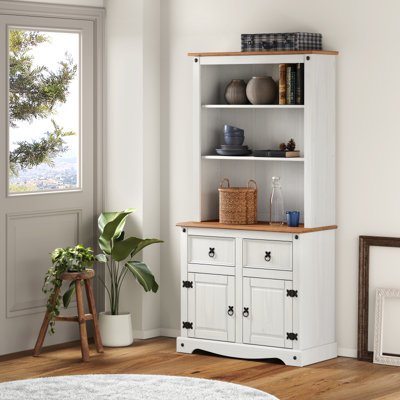 Corona White 2 Door Welsh Dresser Buffet Hutch