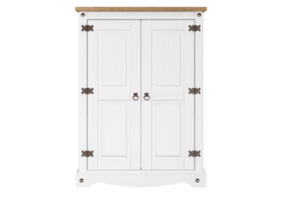 Corona White Wax 2 door storage cupboard unit