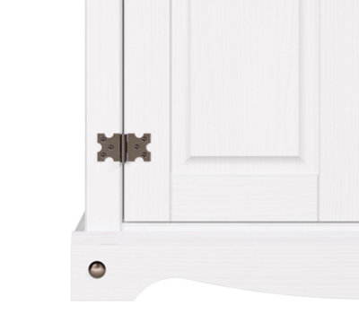 Corona White Wax 2 door storage cupboard unit