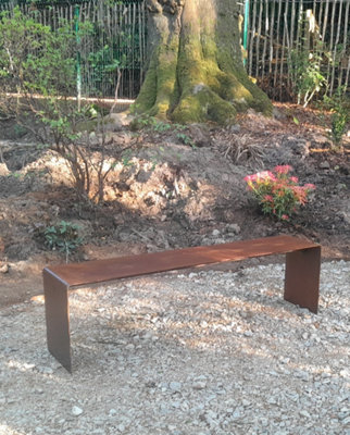 corten steel bench , garden bench , steel bench , indoor bench