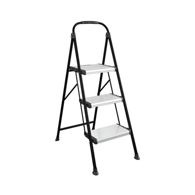 Cosco 3 Tread Folding Step Stool - Lightweight Portable Ladder with ...