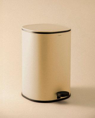 Cosmic Bathroom Bin Trash Can, 5L Capacity, Beige. Collection Essentials