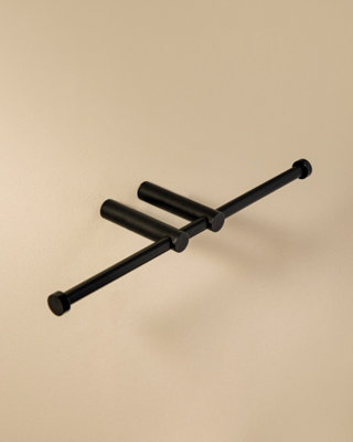 Cosmic Double Paper Holder Without Cover Matte Black Logic