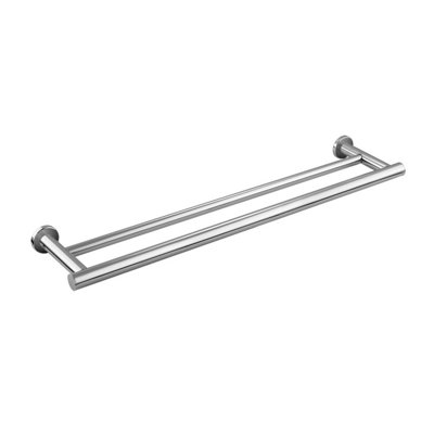 COSMIC Double towel rail 60cm, Supports up to 10kg, Chrome, Screws ...