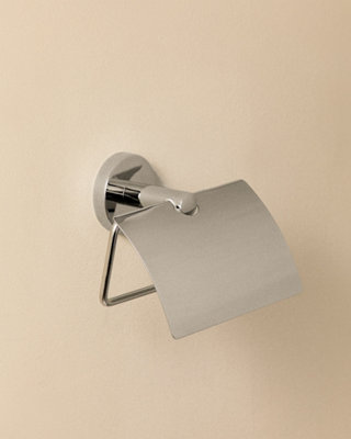 Cosmic Paper Holder With Cover Chrome Start | DIY at B&Q