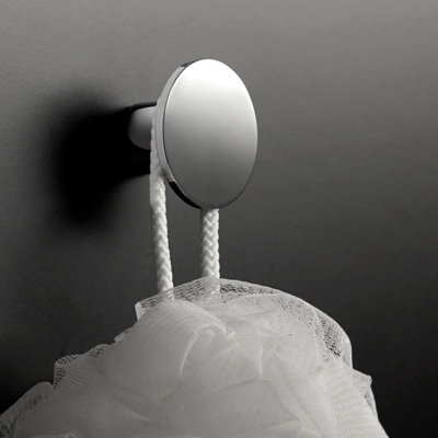 COSMIC Towel hook, Robe hook, Coat hook, Supports up to 5kg, Chrome ...