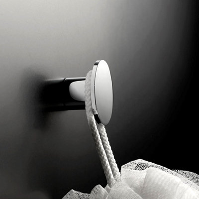 COSMIC Towel hook, Robe hook, Coat hook, Supports up to 5kg, Chrome ...