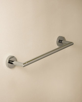 COSMIC Towel Rail, Silver Chrome, 60cm, Start Collection, Hidden ...
