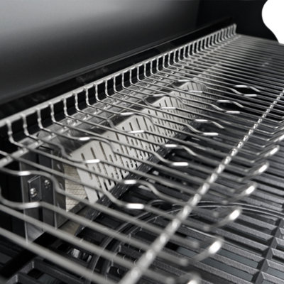 CosmoGrill 6 Burner Platinum Yamara Dark 4+2 Gas BBQ, Viewing Glass ...