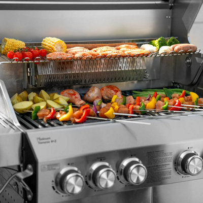 CosmoGrill 6 Burner Stainless Steel Yamara 6+2 Gas BBQ, Viewing Glass ...