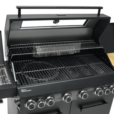 CosmoGrill 8 Burner Platinum Yamara Dark 6+2 Gas BBQ, Viewing Glass ...