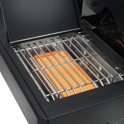 CosmoGrill 8 Burner Platinum Yamara Dark 6+2 Gas BBQ, Viewing Glass ...