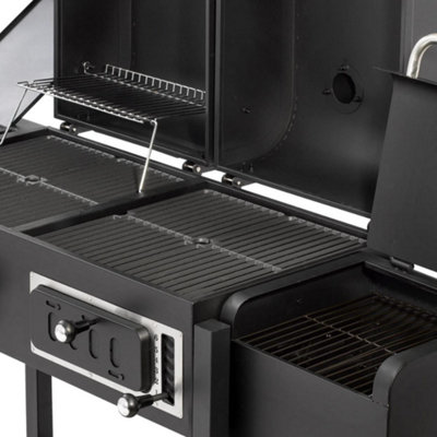 CosmoGrill Hybrid 4 Burner Dual Fuel 3+1 Gas + Charcoal BBQ With Cover ...
