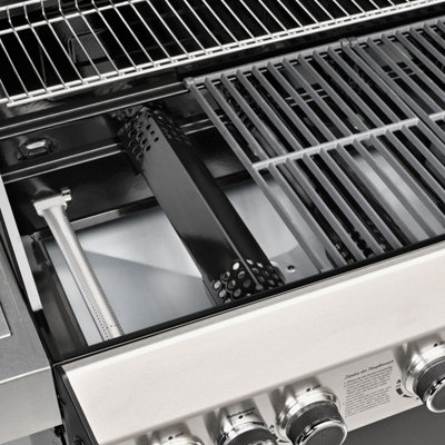 CosmoGrill Premium Black 6+1 Gas Barbecue with Cover, Pizza Stone ...