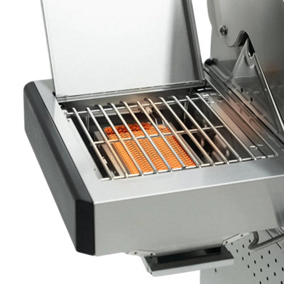 CosmoGrill Stainless Steel Yamara 4+2 Gas BBQ, Viewing Glass, 4 Main ...