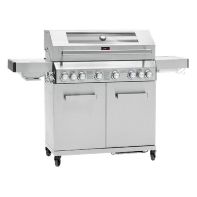 CosmoGrill Stainless Steel Yamara 6+2 Gas BBQ, 6 Main Burners-Cover ...