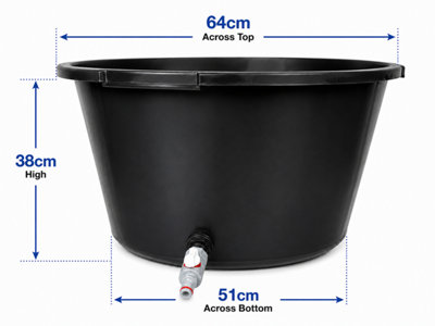 Cost Wise Round Dog Washing Tub with Drain Valve - Heavy Duty Pet Bath ...
