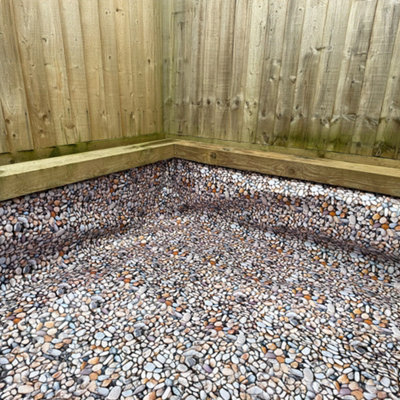 Cost Wise unique garden pond/stream liner, tough 280gsm pebble pattern ...